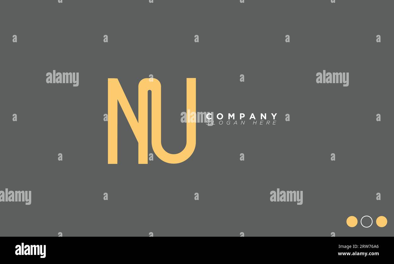 NU Alphabet letters Initials Monogram logo Stock Vector Image & Art - Alamy