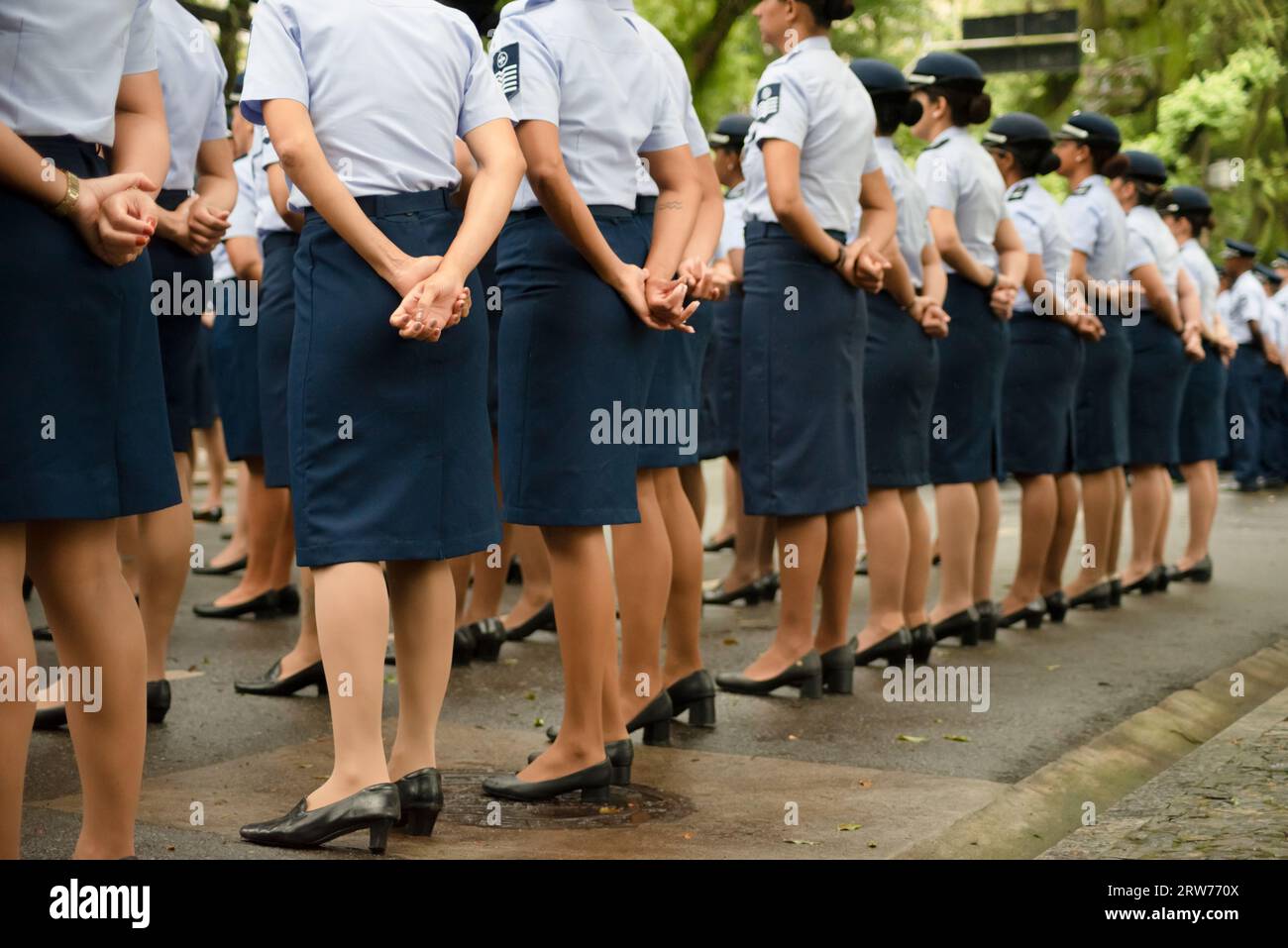 Salvador, Bahia, Brazil - September 07, 2023: Female air force soldiers ...