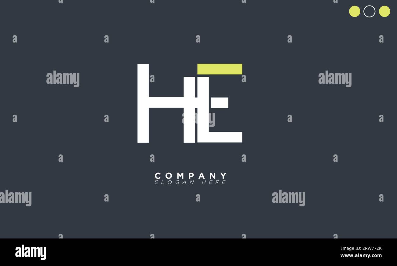 HE Alphabet letters Initials Monogram logo Stock Vector Image & Art - Alamy