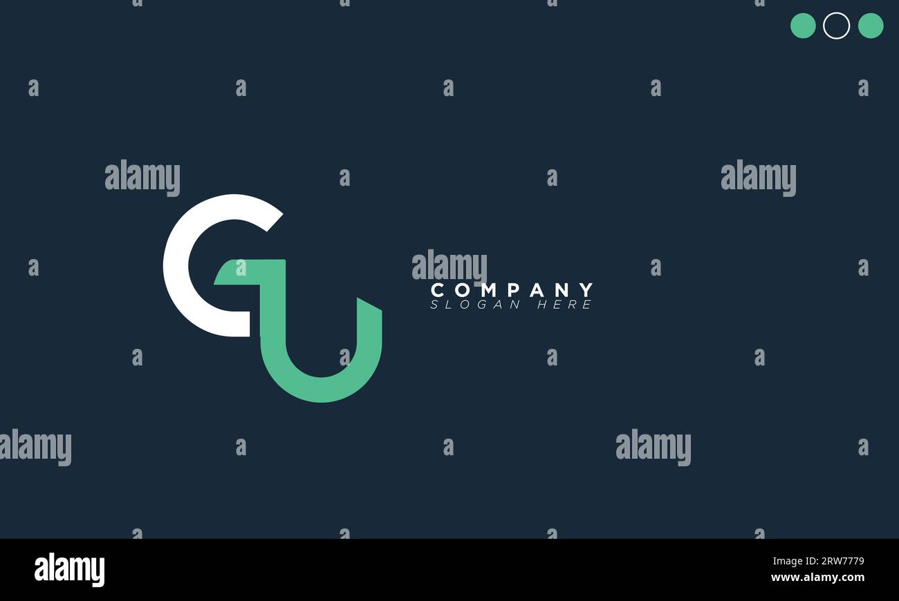 Gu letter logo hi-res stock photography and images - Alamy