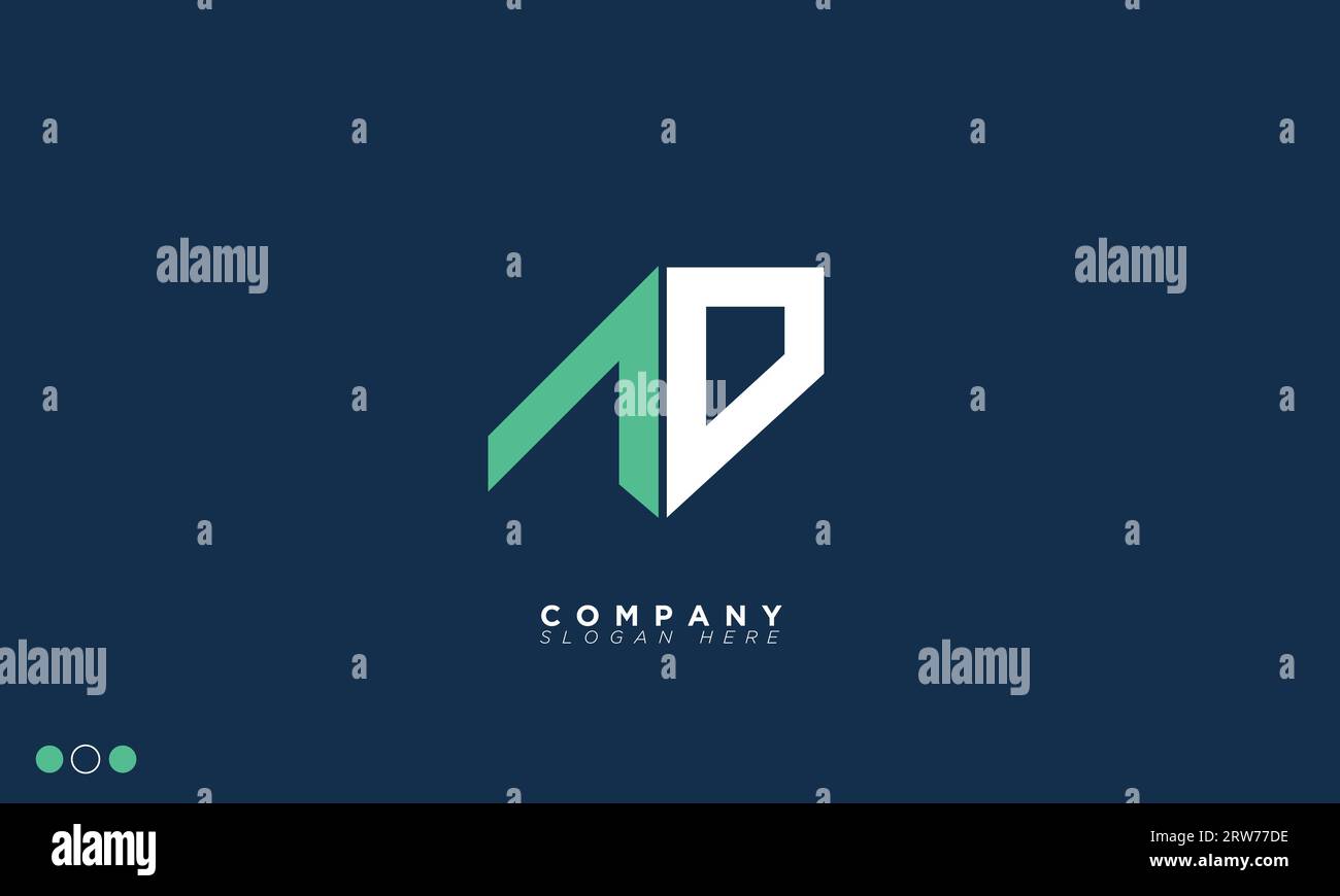Logo initial letters ad vector vectors hi-res stock photography and ...