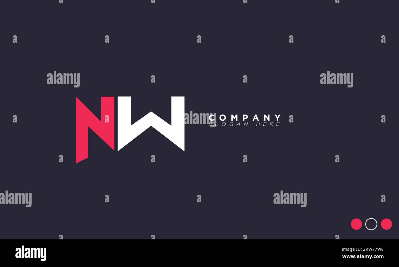 NW Alphabet letters Initials Monogram logo Stock Vector Image & Art - Alamy