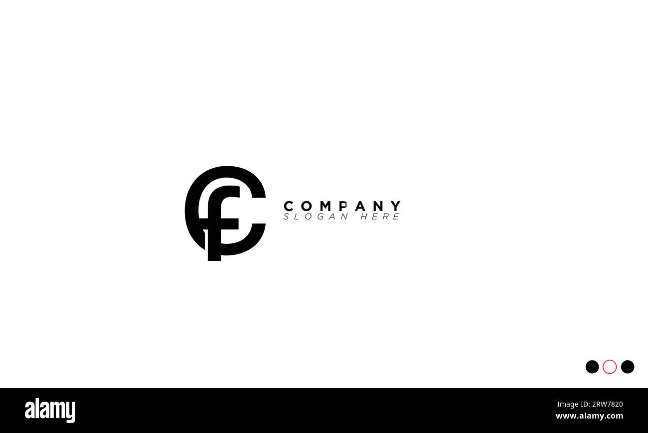 Alphabet letters monogram logo cf hi-res stock photography and images - Alamy