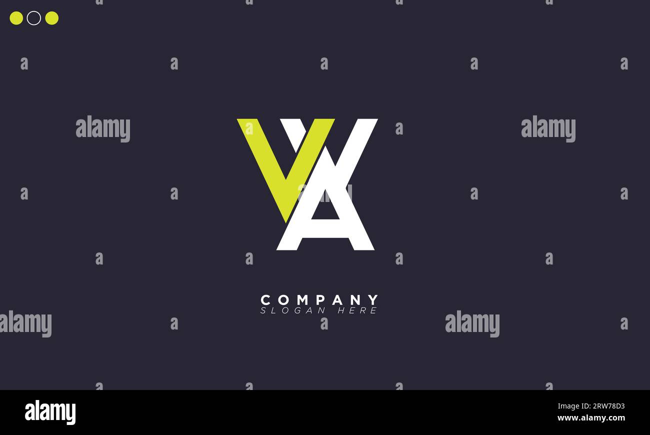 Logo initial letters wa hi-res stock photography and images - Alamy