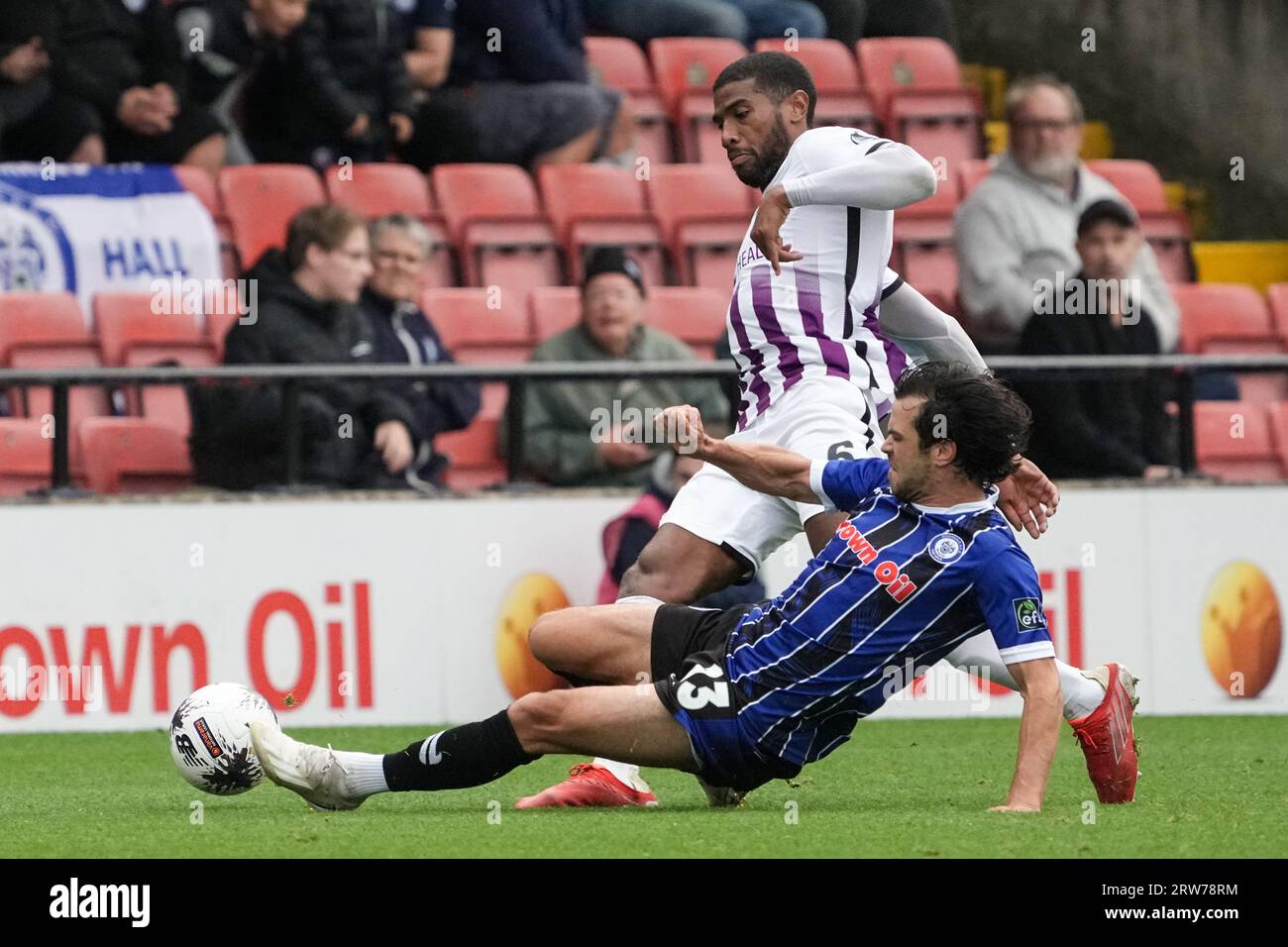 Rochdale v Barnet 16 September 2023 at the Crown Oil Arena. Vanarama ...
