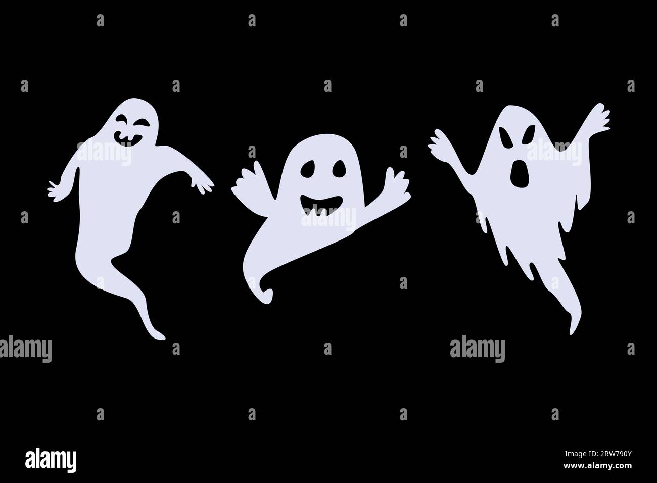 Halloween creepy ghostly horror Stock Vector Images - Alamy