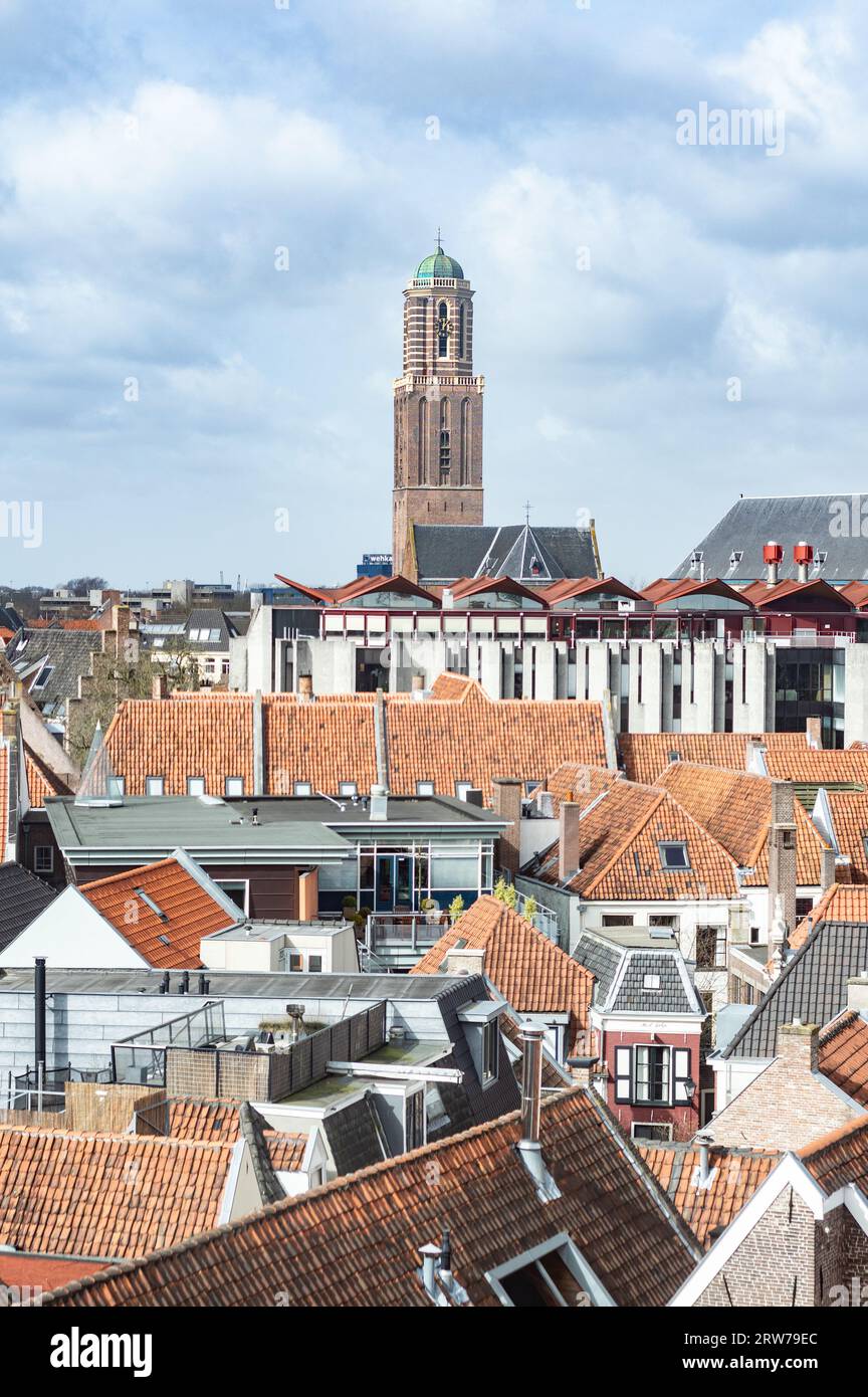 Zwolle, the Netherlands - March 15th 2014: View Over the Medieval City ...
