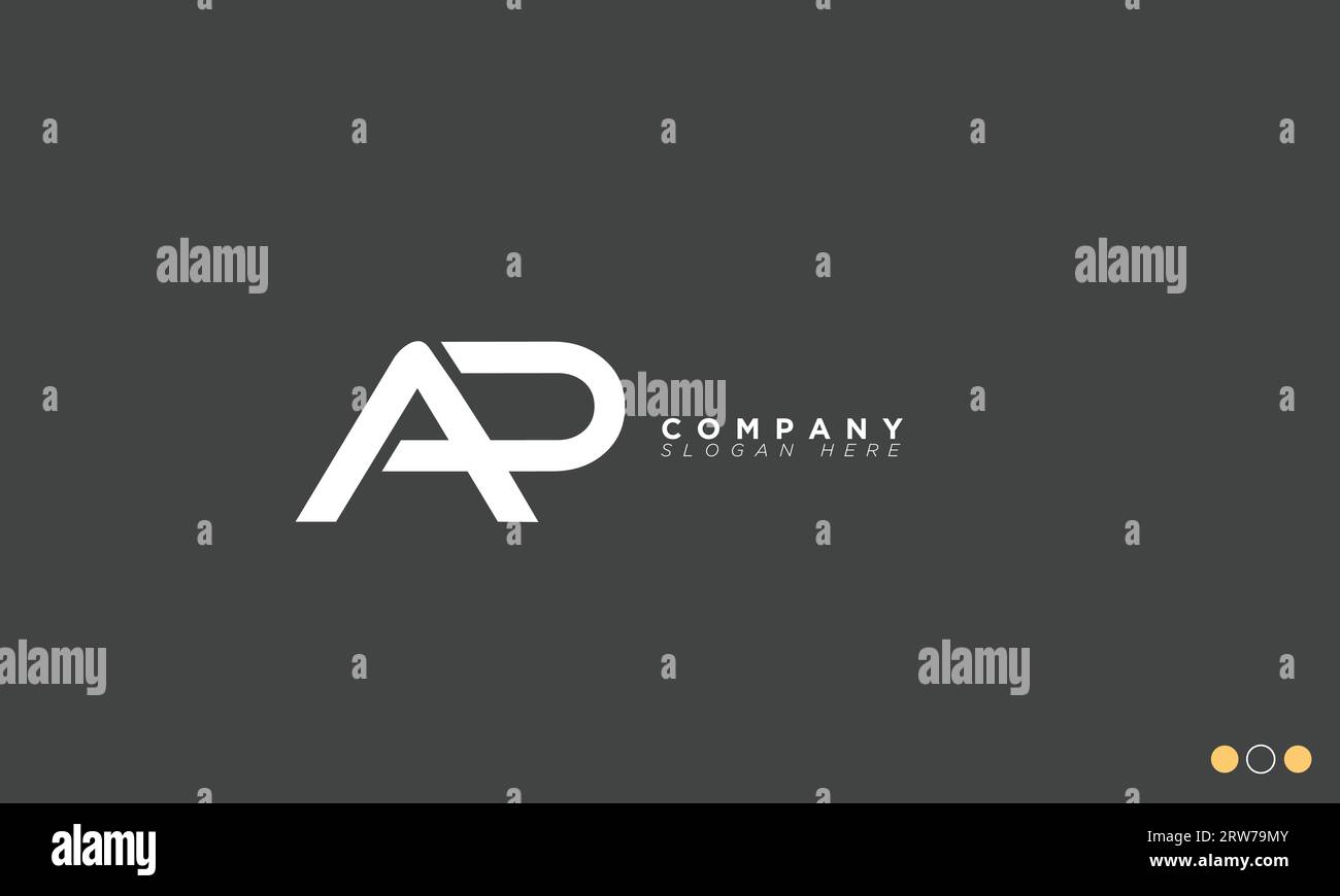 Logo initial letters ap hi-res stock photography and images - Alamy