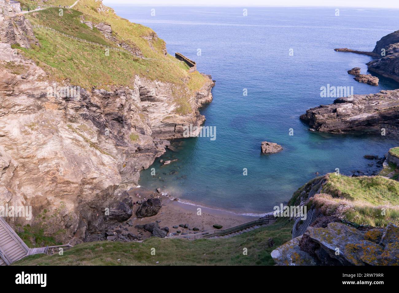 Secluded cornish beach turquoise hi-res stock photography and images ...