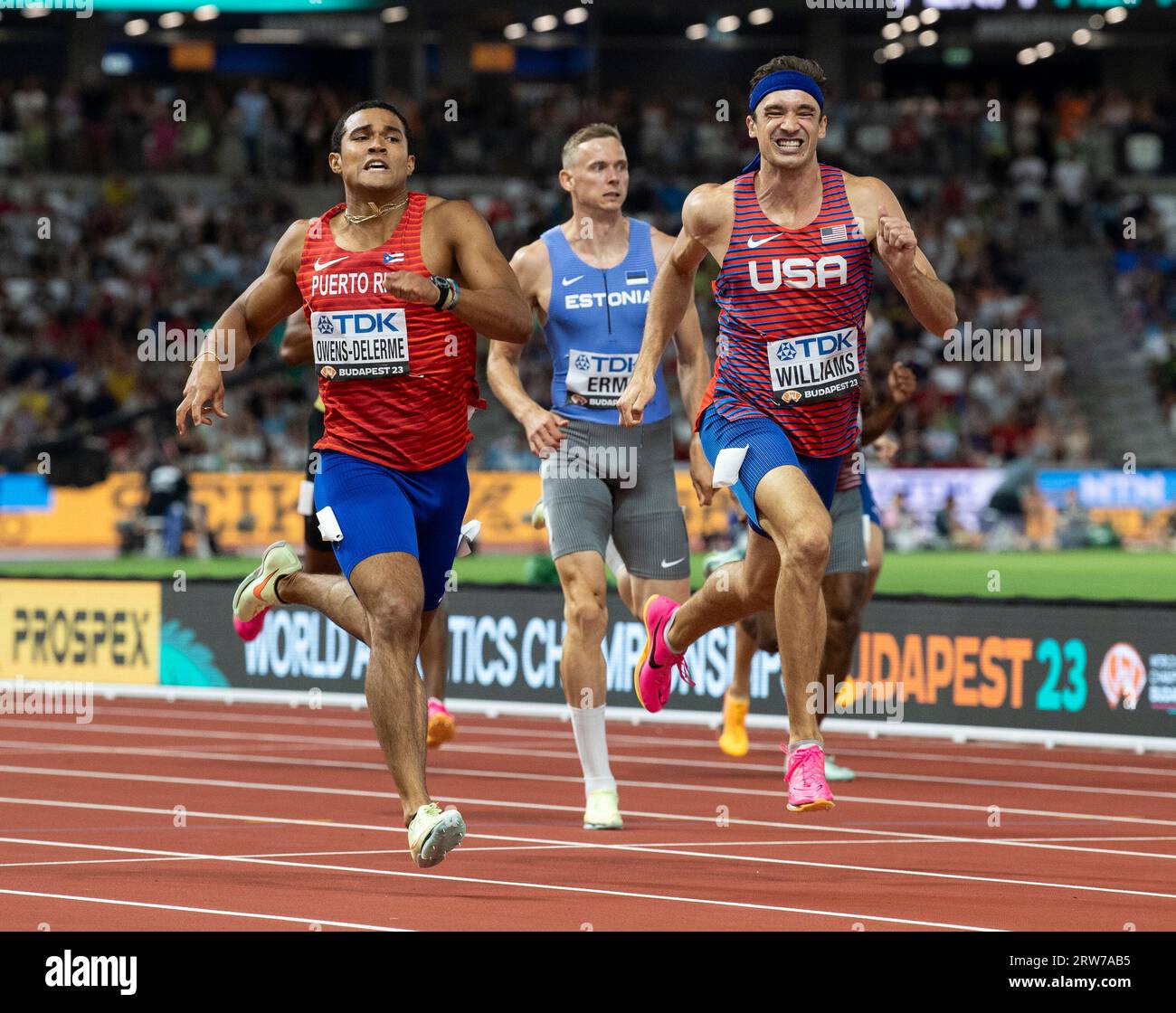 Ayden Owens-Delerme of Puerto Rico and Harrison Williams of the USA ...