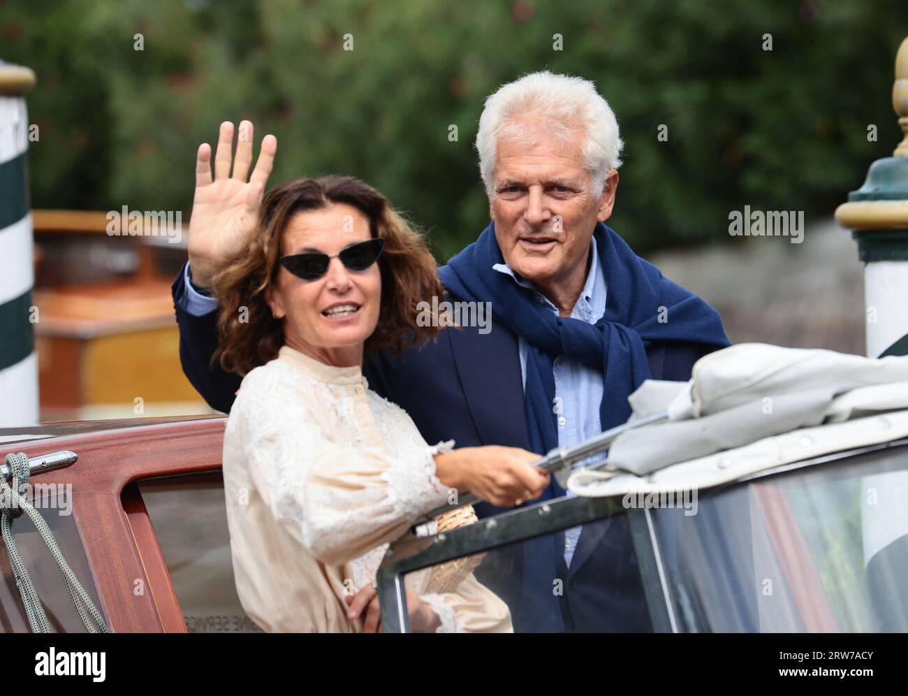 VENICE, ITALY - AUGUST 31: Alain Elkann and Osanna Visconti di Modrone ...