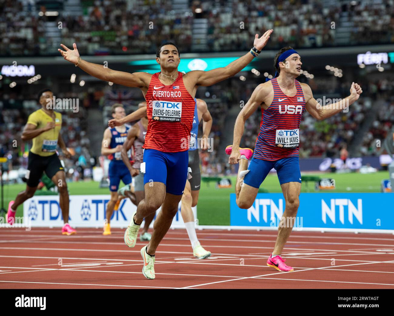 Ayden Owens-Delerme of Puerto Rico and Harrison Williams of the USA ...