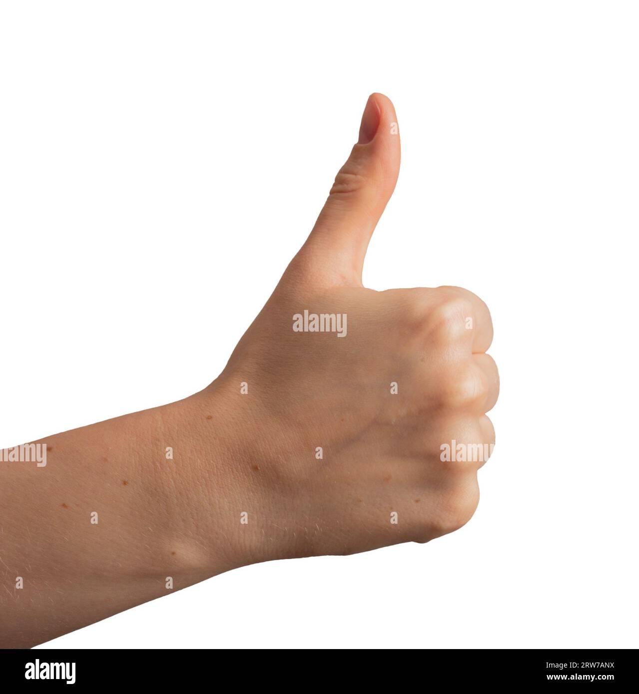 Thumb up, hand gesture isolated on white Stock Photo - Alamy