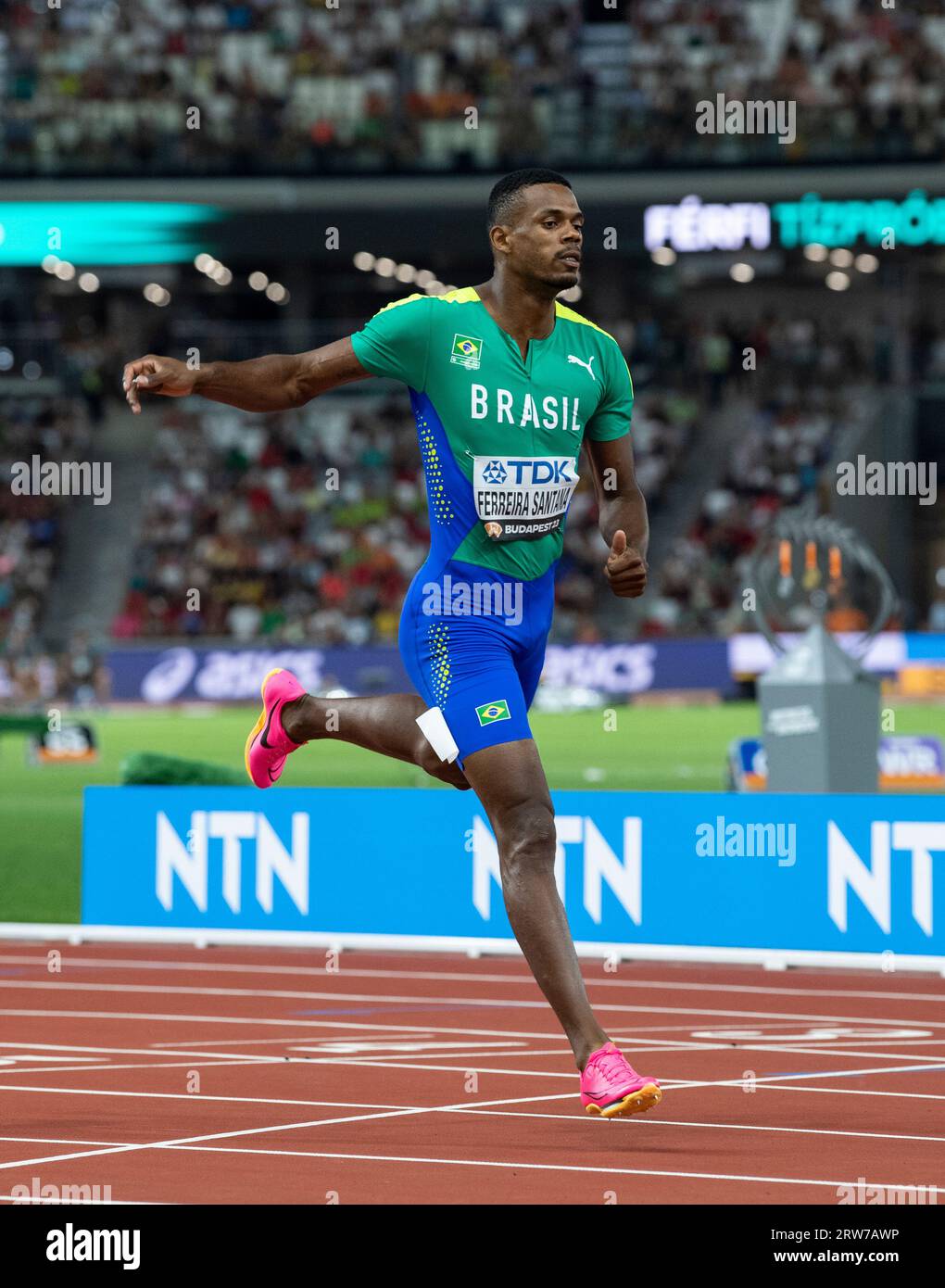 Jose Fernando Ferreira Santana of Brazil competing in the men’s 400m ...