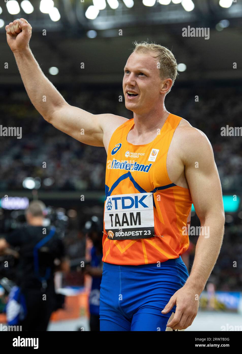 Rik Taam of the Netherlands competing in the men’s 400m decathlon on ...