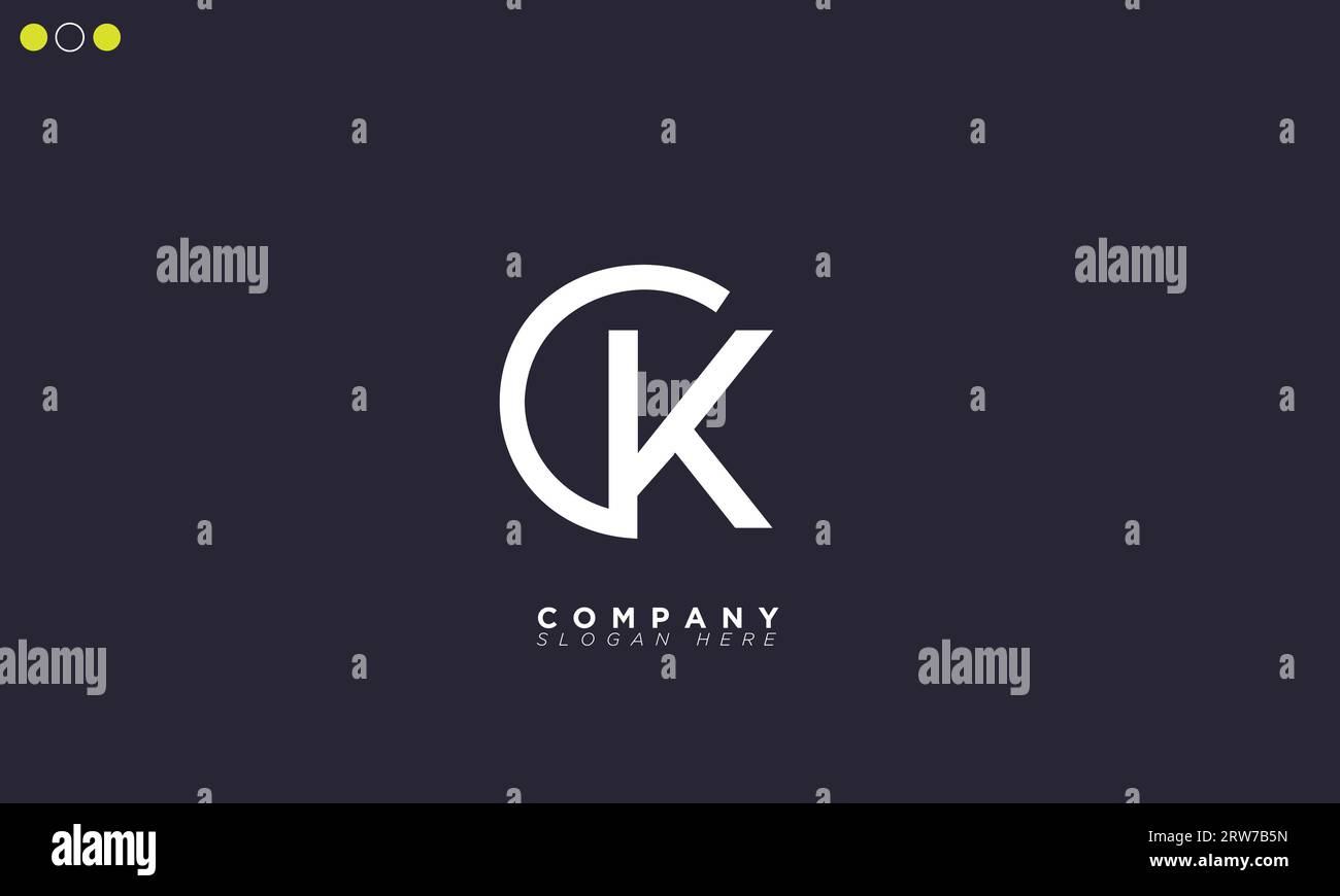 Ck creative letters Stock Vector Images - Alamy
