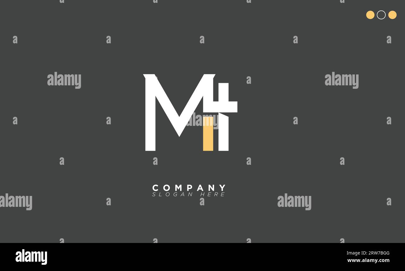 MT Alphabet letters Initials Monogram logo Stock Vector Image & Art - Alamy