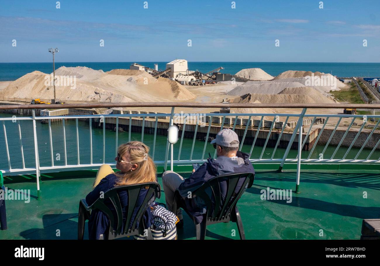 Travellers on the Seven Sisters ferry leaving Dieppe , Normandy Dieppe ...
