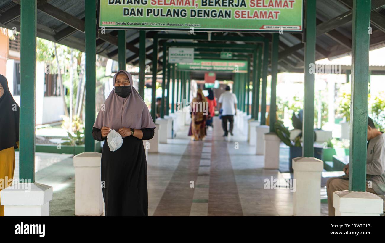 Pinrang Indonesia, 14 September 2023: Several residents are sitting ...