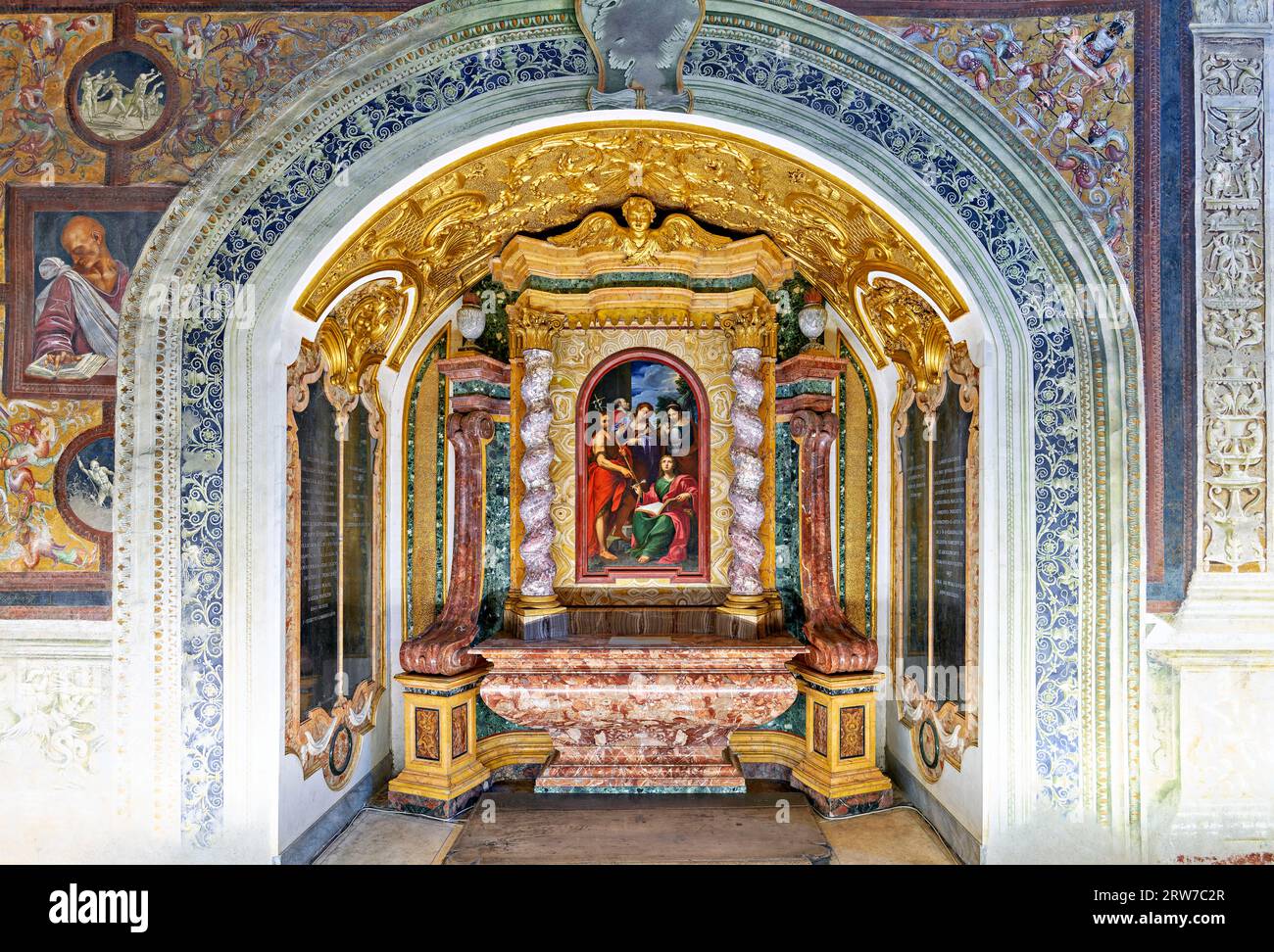 Orvieto Umbria Italy. The chapel of the Madonna di San Brizio frescoed ...