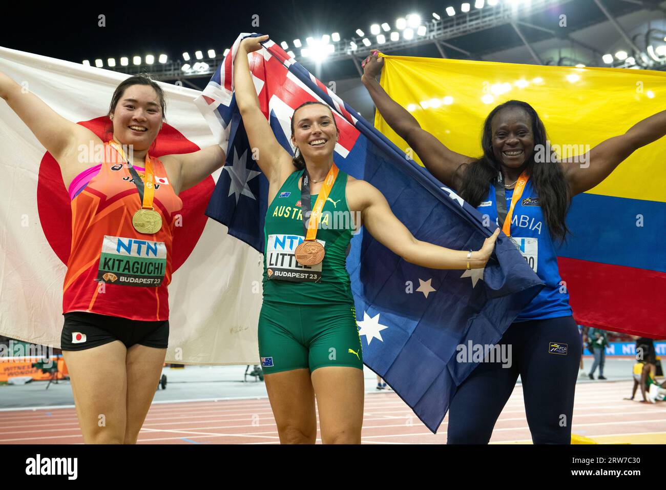 Haruka Kitaguchi of Japan, Mackenzie Little of Australia and Flor Denis ...