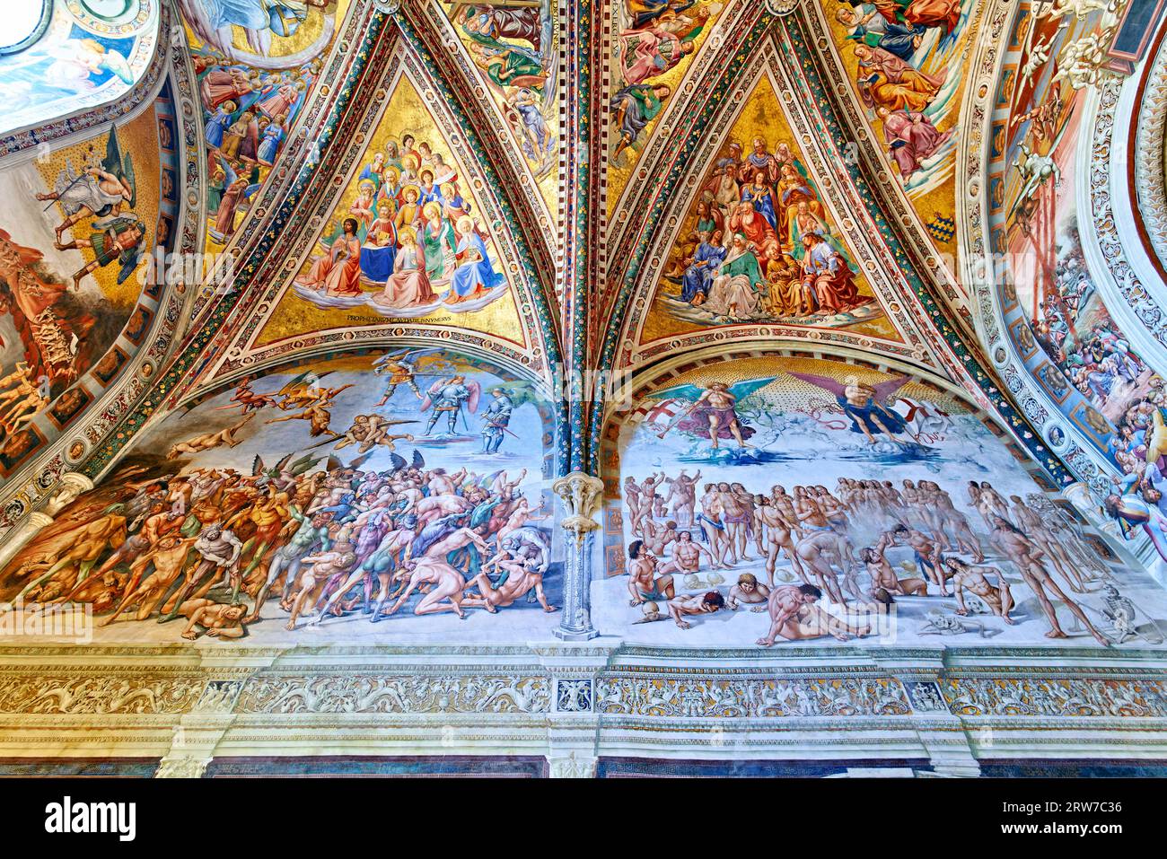 Orvieto Umbria Italy. The vault of the chapel of the Madonna di San ...