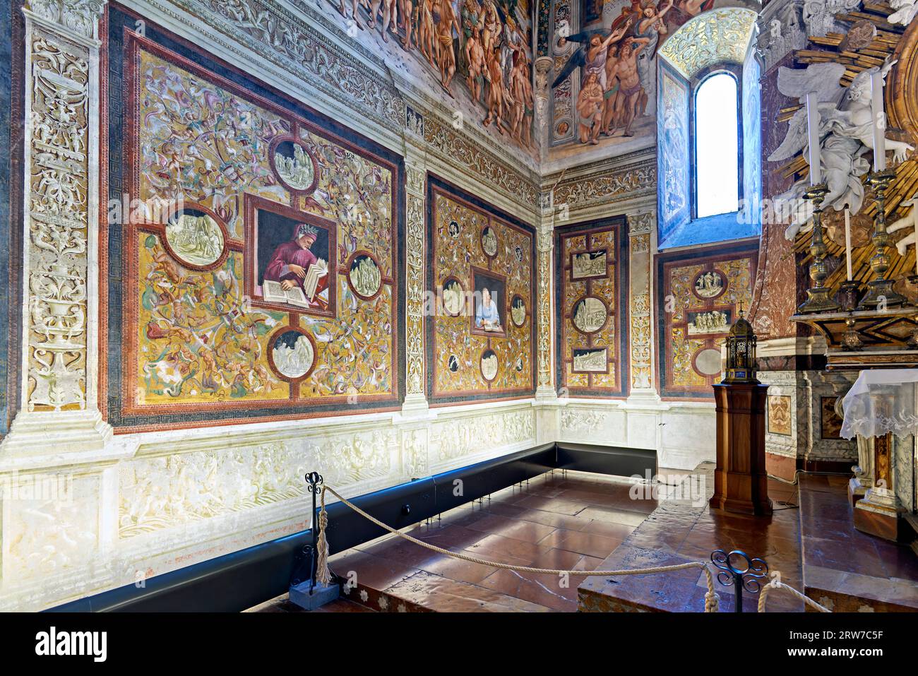 Orvieto Umbria Italy. The chapel of the Madonna di San Brizio frescoed ...