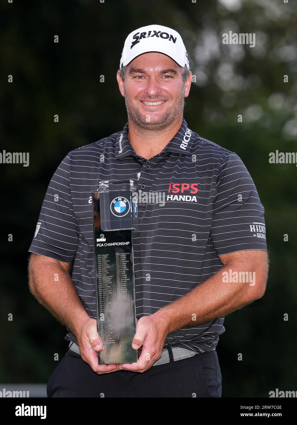 Ryan Fox poses with the trophy after day four of the 2023 BMW PGA ...