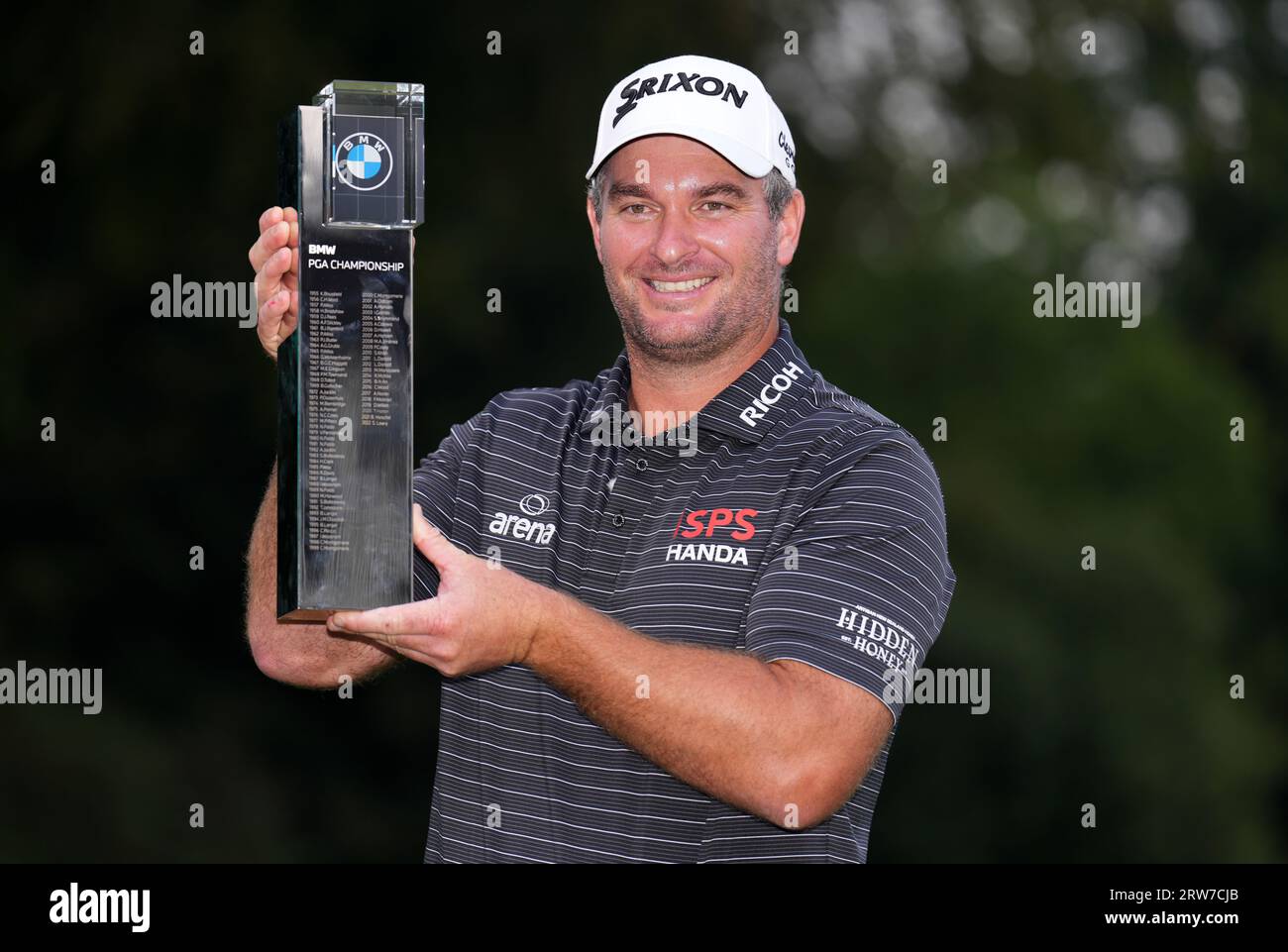 Ryan Fox poses with the trophy after day four of the 2023 BMW PGA ...