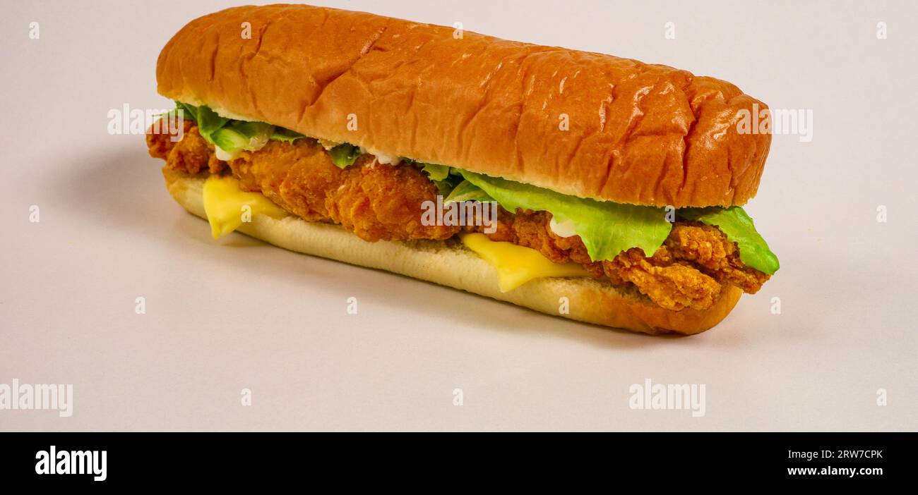 chicken zinger sandwich Stock Photo - Alamy