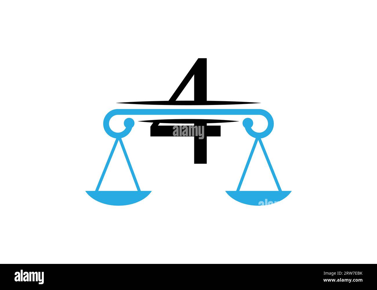 Letter 4 Law Firm Logo Design Vector Template Stock Vector Image & Art ...