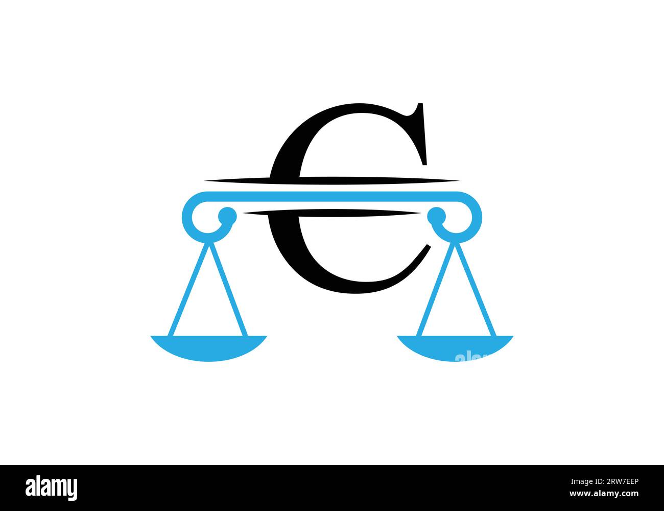 C letter law logo hi-res stock photography and images - Alamy