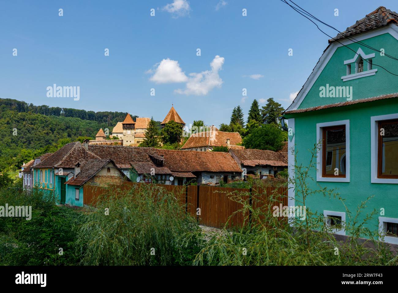 The fortified church of Alma Vii in Romania Stock Photo - Alamy