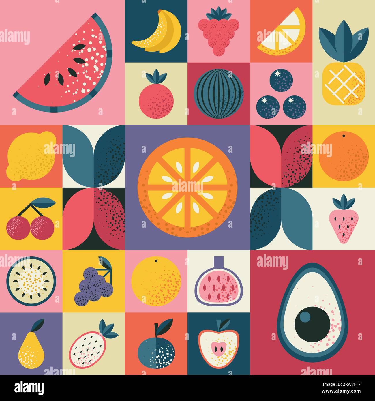 Colorfull fruits Stock Vector Images - Alamy