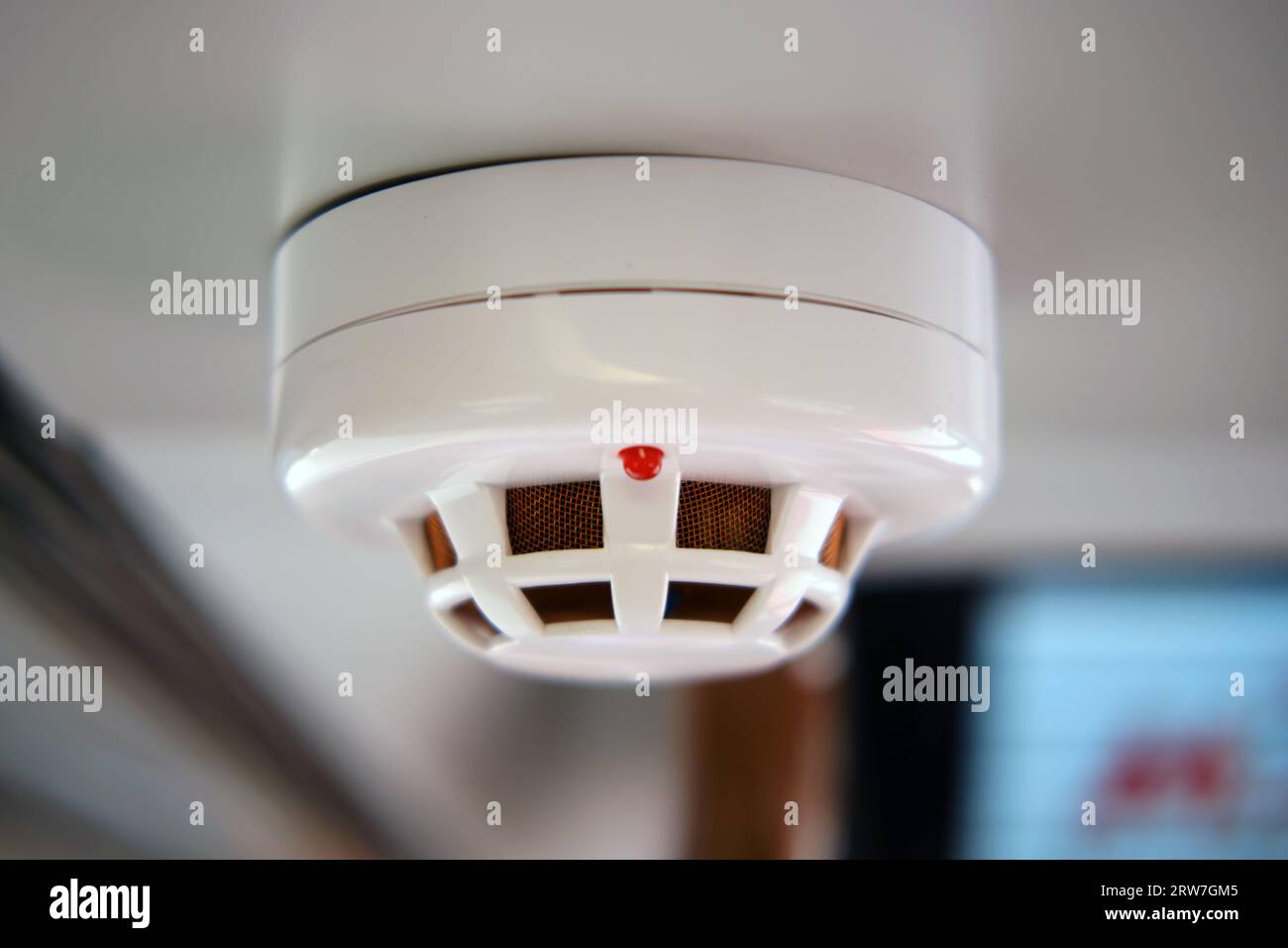 Fire alarm system on the bus. Close up. Selective focus Stock Photo - Alamy