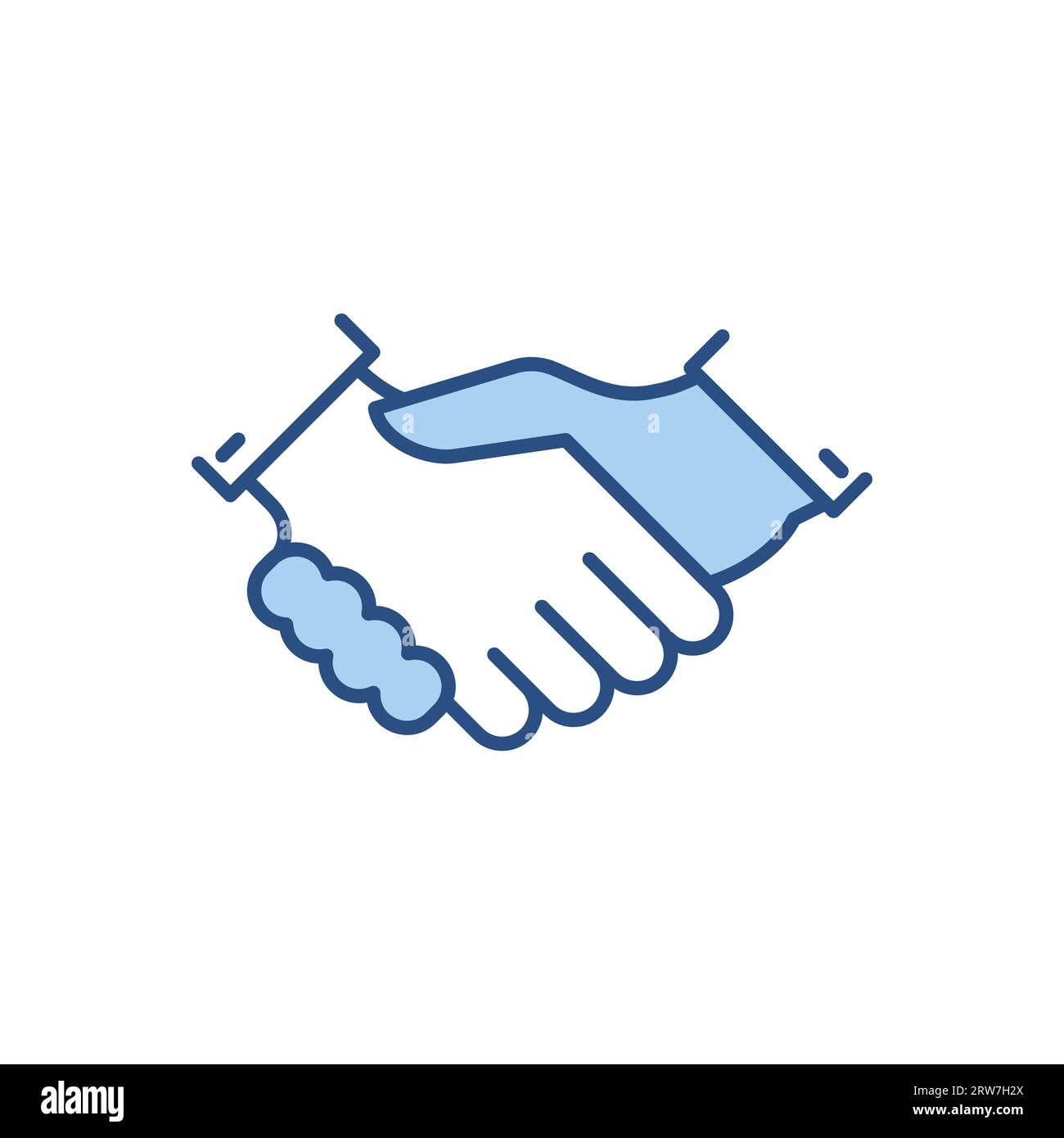 Handshake related vector icon. Isolated on white background. Vector ...