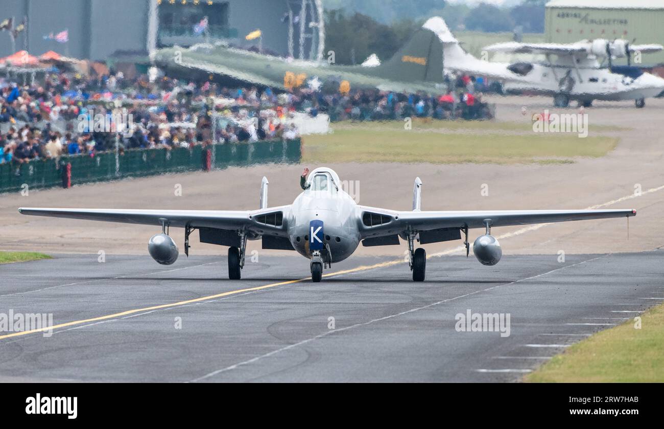 Norwegian Historical Squadron Vampire FB.52 taxi’s out ahead it’s ...