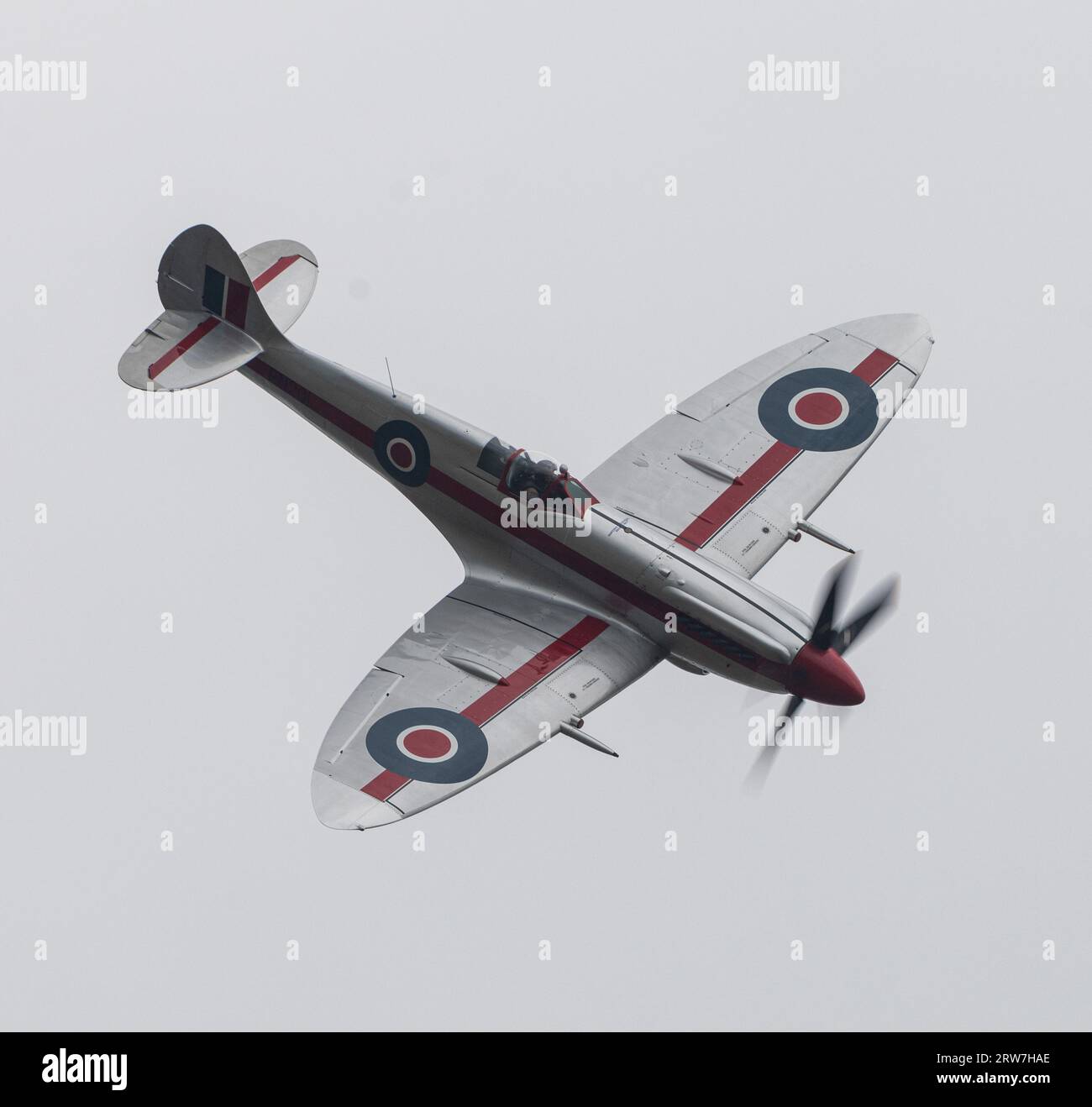 Spitfire RN201 flown by John Romain preforms the ‘joker’ display ...