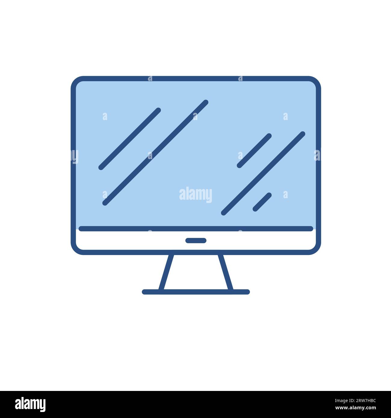 Monitor related vector icon. Isolated on white background. Vector ...