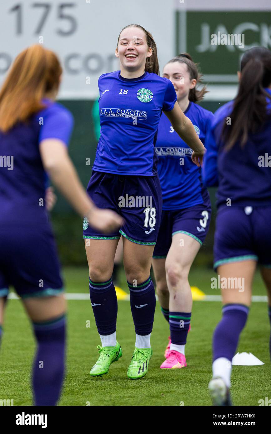 Glasgow, Scotland. 17 September 2023. Rosie Livingstone (18 - Hibernian ...