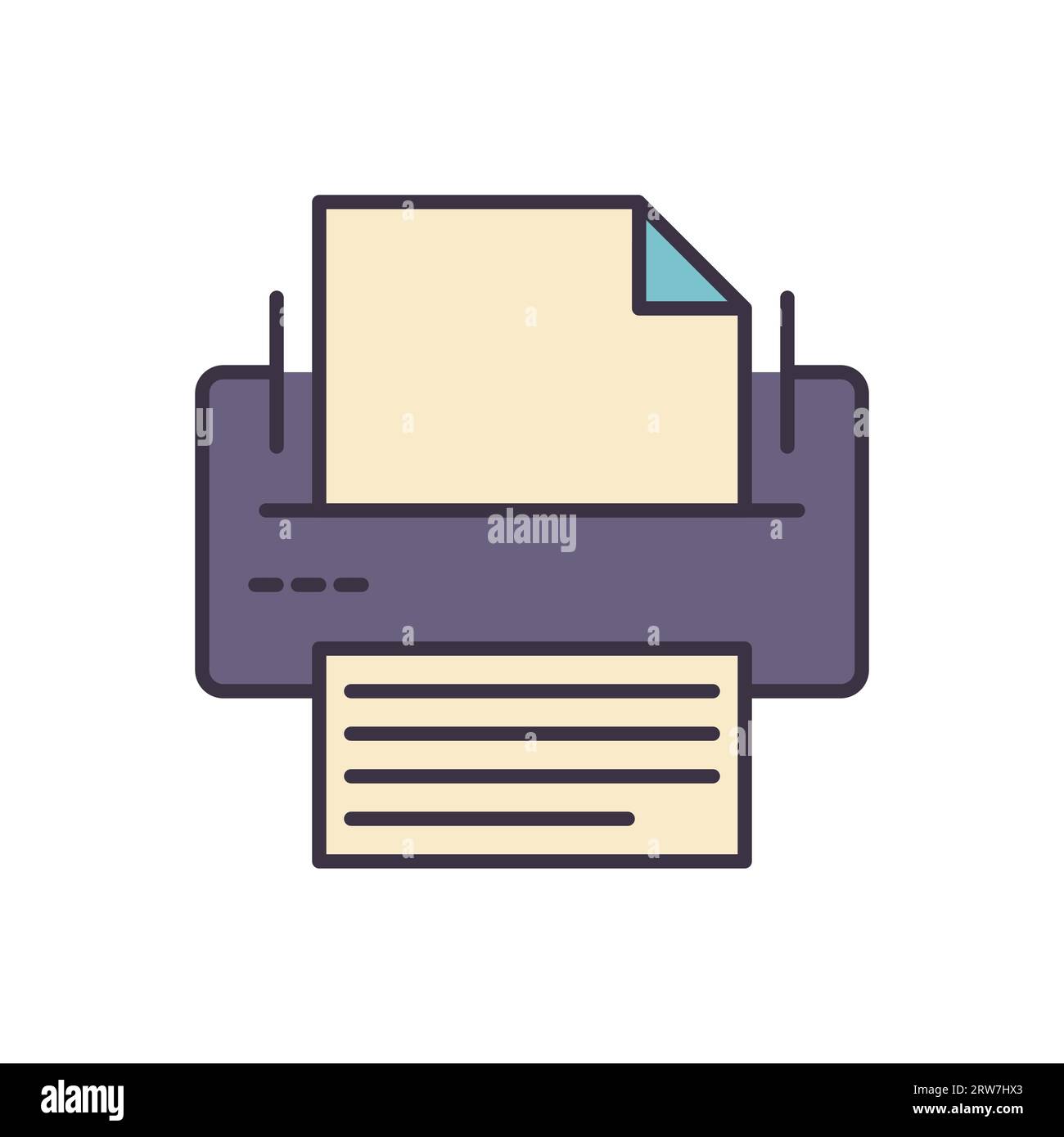 Printer related vector icon. Isolated on white background. Vector ...