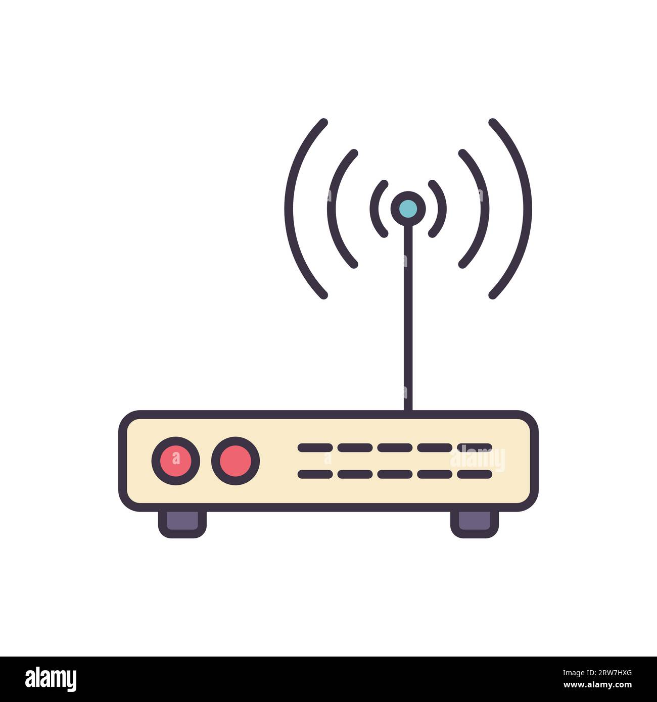 Router related vector icon. Isolated on white background. Vector ...