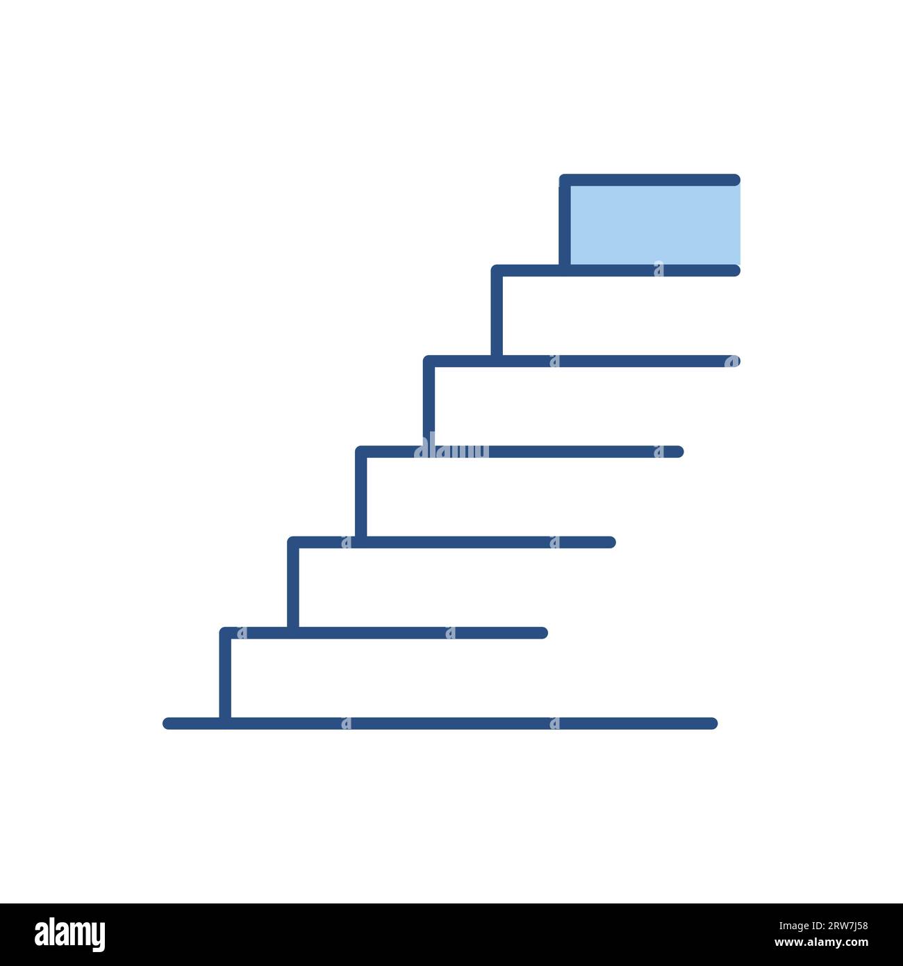 Stairs related vector icon. Isolated on white background. Vector ...
