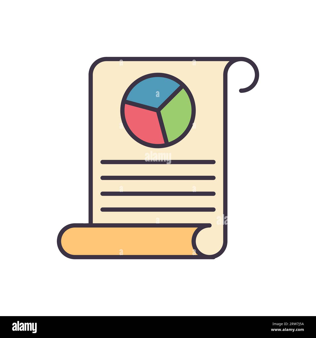 Report related vector icon. Isolated on white background. Vector ...