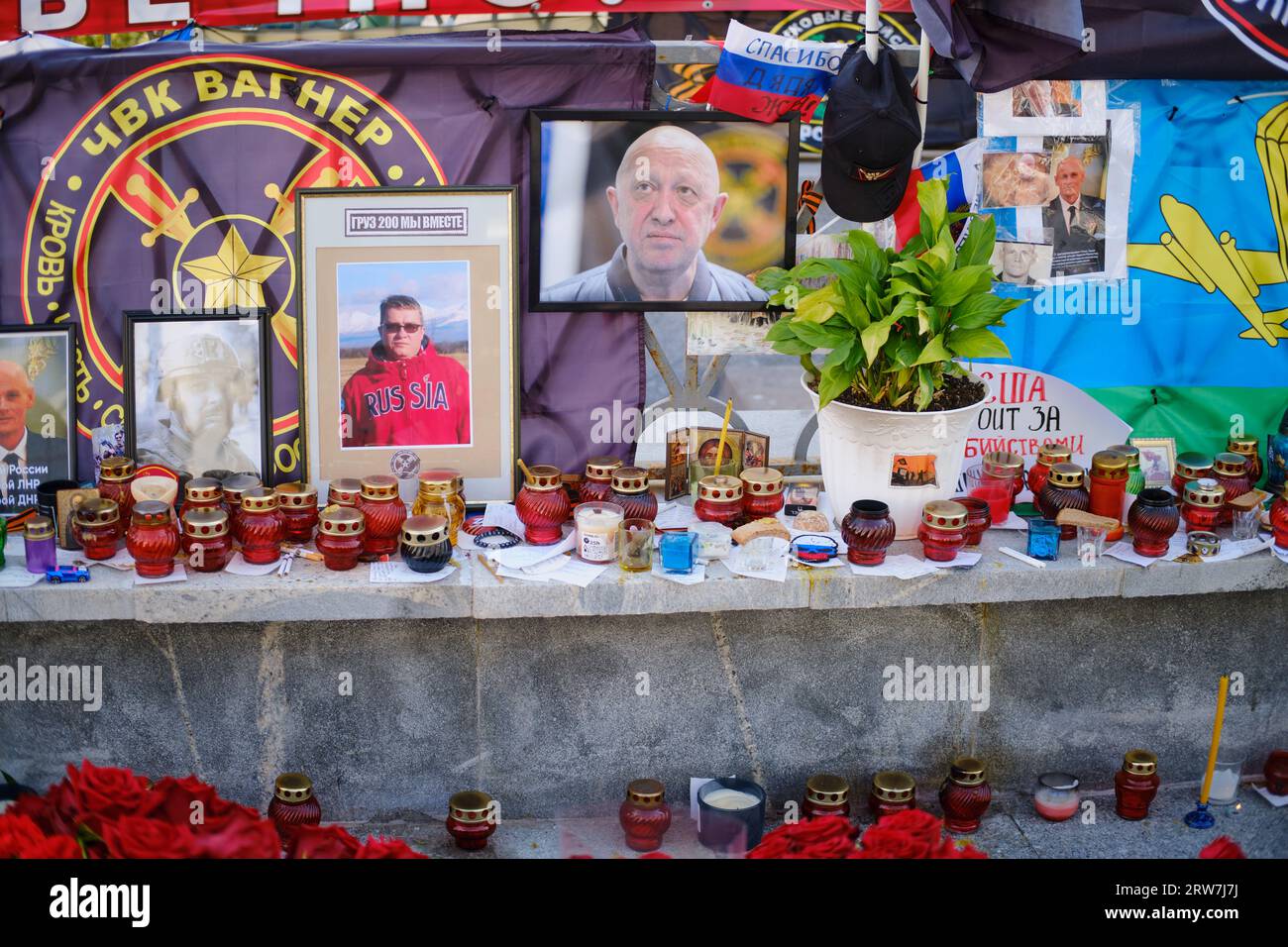 Spontaneous national memorial for the fallen soldiers of the Wagner ...