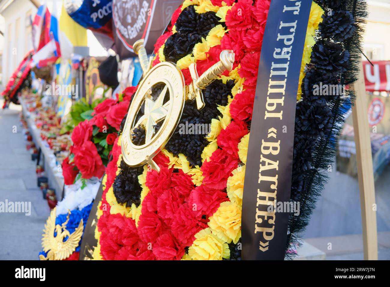 Spontaneous national memorial for the fallen soldiers of the Wagner ...