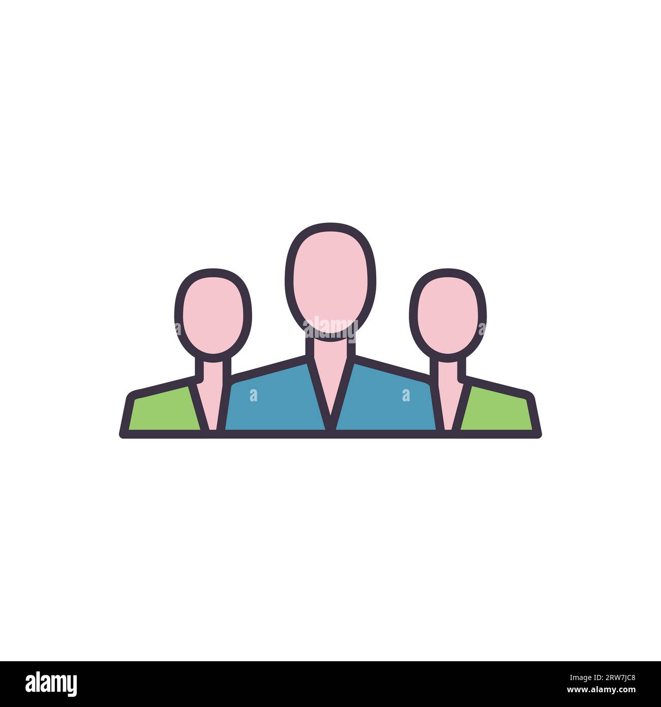 Teamwork related vector icon. Isolated on white background. Vector ...