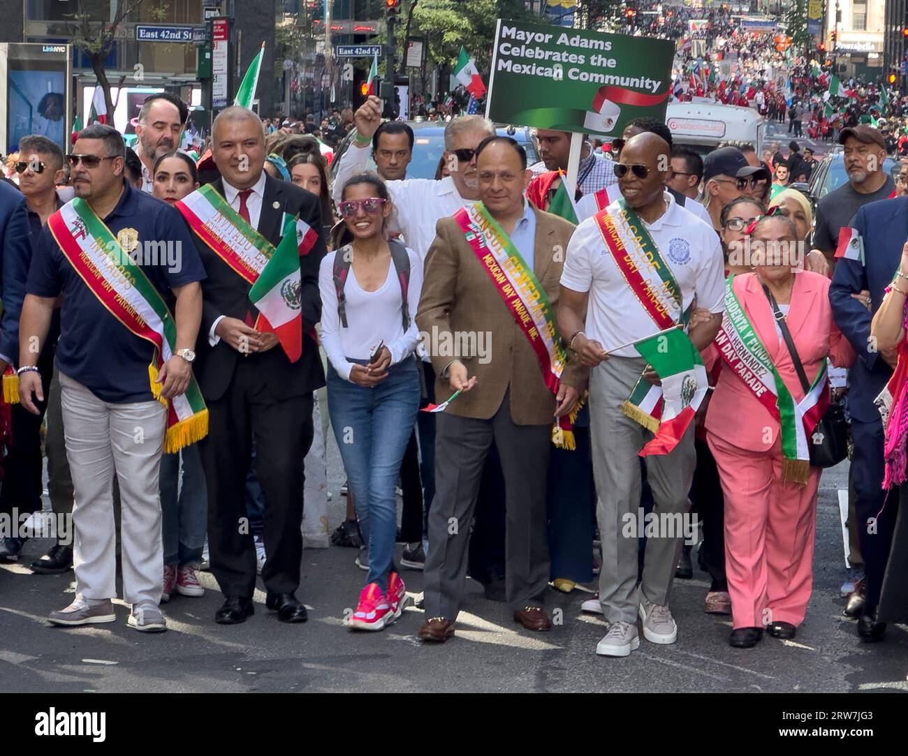 New York, USA. 17th Sep, 2023. Mexican Day parade. Credit: Jennifer ...