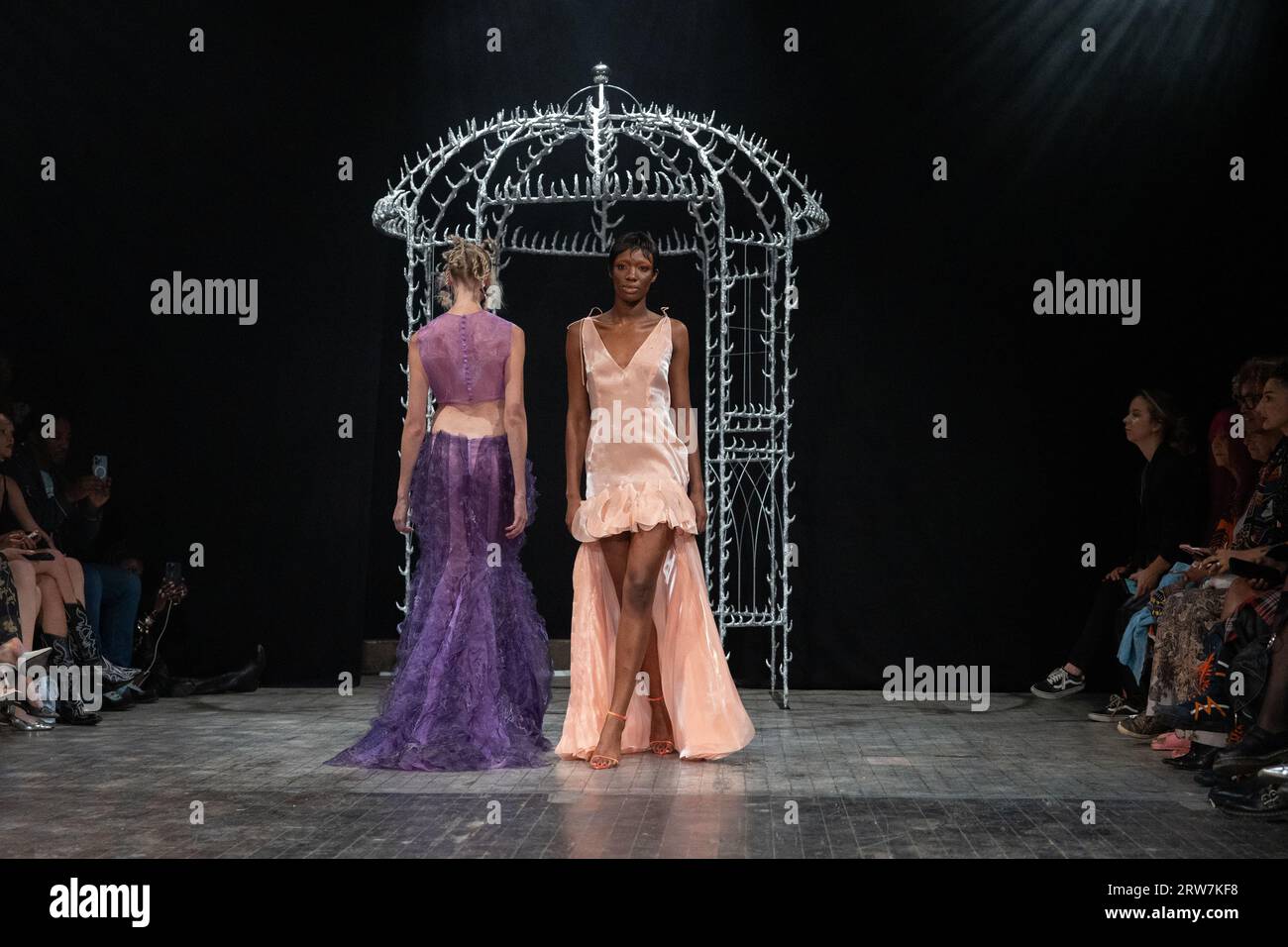 London, UK. September 17, 2023. Models on the catwalk at the Karina ...