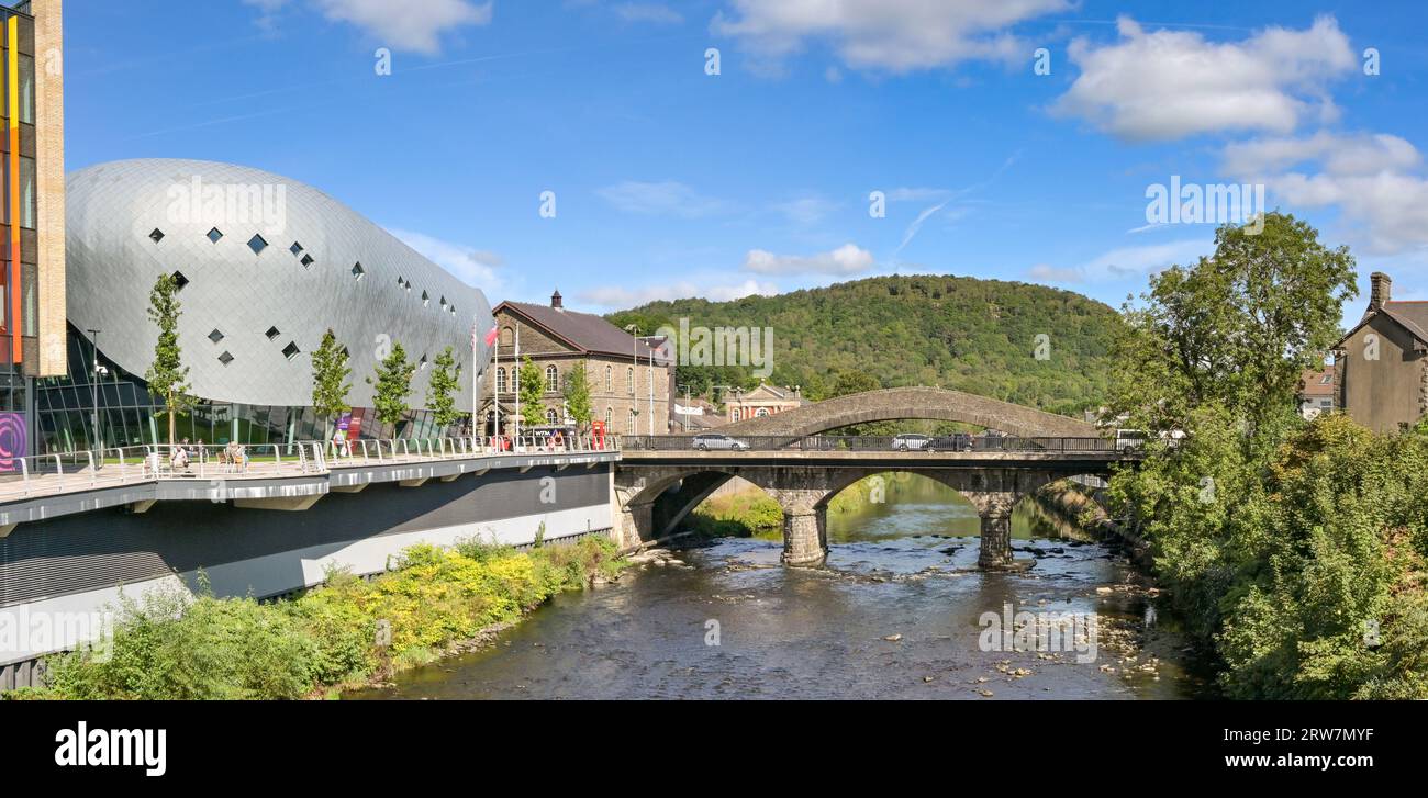 Pontypridd, Wales - 12 September 2023: Panoramic view of the modern ...